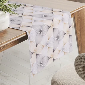 Biante Dekorační běhoun na stůl PML-031 Designové geometrické obrazce na bílém 35x120 cm