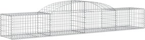 Klenuté gabionové koše 9 ks 300x50x40/60 cm pozinkované železo 3146654