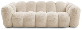 Béžová pohovka z textilie bouclé 232 cm Hippolyte – Bobochic Paris