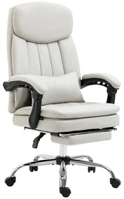 Kancelářská židle Vinsetto s masážní funkcí ergonomická kancelářská židle výškově nastavitelná manažerská židle v krémově bílé barvě pro pohodlnou pr…