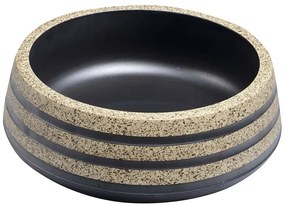 Sapho, PRIORI keramické umyvadlo, průměr 41cm, 15cm, černá/kámen, PI021
