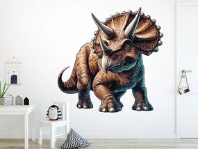 Triceratops textilní přelepitelná samolepka na zeď arch 45 x 45 cm