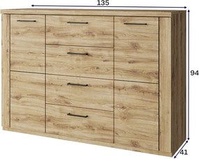 Komoda 2d4s dub navarra Doorset