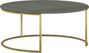 Konferenční stolek Rose Hill 80 cm zelený/zlatý