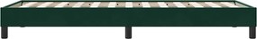 Postel Box Spring bez matrace tmavě zelená 100x210 cm samet 3315816