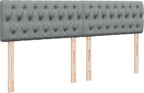 Box spring postel s matrací světle šedá 200 x 200 cm textil 3288302