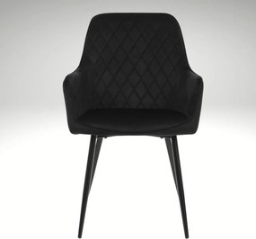 Vikio Jídelní set pro 8 osob 180x90 cm soft dub noha X černá židle s područkami VJS228-8C