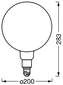 LED Stmívatelná žárovka SMART+ GLOBE G200 E27/6W/230V 2500K Wi-Fi - Ledvance
