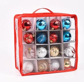 Objemová taška na 18 ks 20 cm vánočních koulí, 61 × 61 × 41 cm