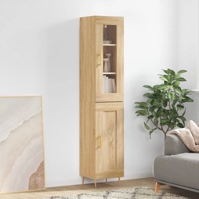 vidaXL Skříň highboard 34,5 x 34 x 180 cm kompozitní dřevo [3199484] Barva: Betonová šedá