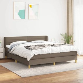 Box spring postel s matrací taupe 160x200 cm textil 3130365