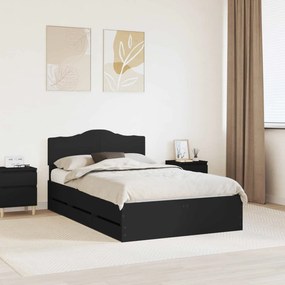 Rám postele se zásuvkou Černá 120 x 190 cm Inženýrské dřevo 3413027