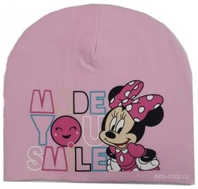 Setino - Dívčí jarní / podzimní čepice Minnie Mouse - Disney - sv. růžová 54