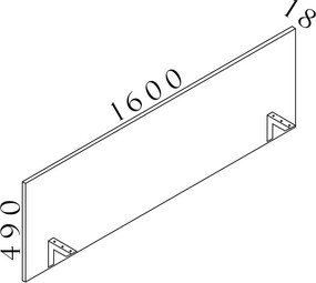 Paraván Visio LUX 160 cm, dub