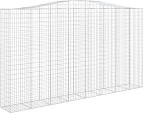 Klenuté gabionové koše 3 ks 400x50x220/240cm pozinkované železo 3146035