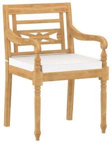Židle Batavia 8 ks s poduškami masivní teakové dřevo - Default Title