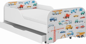 Wooden Toys Dětská postel MIKI 160x80 MASZYNY
