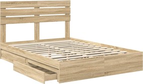 Postel s úložným prostorem se zásuvkou Sonoma dub 160 x 200 cm 3411555