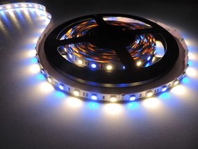 RGB+WW LED pásek, 14,4W/m, RGB+ teplá bílá, 10mm, PROFI, 12V, IP20, 60LED/m, 5050