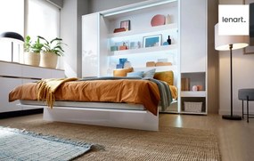 Casarredo Výklopná postel 90 REBECCA bílá lesk/bílá mat