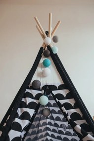 Vigvam design Half Moon Teepee pro chlapce - pětiúhelníkové s doplňky