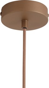 Designové závěsné svítidlo tmavý bronz s jantarovým sklem - Kemner