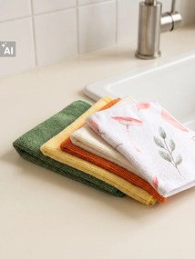 Sinsay - Sada čisticích utěrek z mikrovlákna 5 pack - vícebarevná