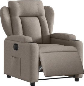 Elektrické polohovací křeslo taupe textil 3204466
