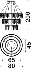 Závěsné LED svítidlo NOVA LUCE STELLAR 72W 3000K 9186970 stmívatelné Triac