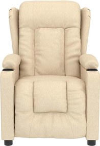 Masážní křeslo krémové textil 339067
