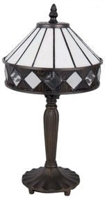 Stolní Tiffany lampa Black &amp;amp; White – 20x36 cm