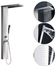 Sprchový panel Santiago stříbrný matný