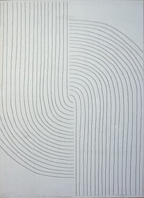 BE Koberec Zen Garden Collection 2403 WHITE - bílý obdélníkový Rozměr: 60x100 cm