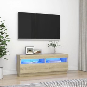 TV skříňka s LED osvětlením dub sonoma 100 x 35 x 40 cm