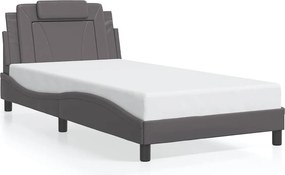Rám postele Viana bez matrace šedý 100x200 cm umělá kůže 3208078