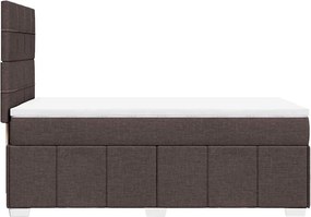 Box spring postel s matrací tmavě hnědá 90x200 cm textil 3293854