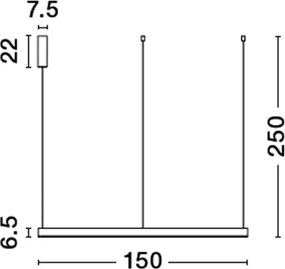 Závěsné LED svítidlo NOVA LUCE MOTIF 80W 3000K 9530205 stmívatelné Triac