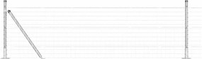 Zahradní euro plot s betonovým základem 25 x 0,4 m Stříbrná 3351021