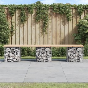 vidaXL Zahradní lavice gabionový design 203x44x42 cm masivní douglaska [834341] Barva: Přírodní douglaska
