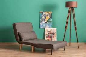 Hanah Home Rozkládací křeslo FOLDE tmavě šedé