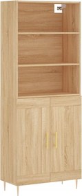 Skříň highboard dub sonoma 69,5 x 34 x 180 cm kompozitní dřevo 3189944