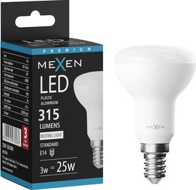 Mexen Nova, LED žárovka E14, R50, 3W, Neutrální - 4000K, 315 lm - L103-E14-0340-01