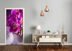Fototapeta samolepící Růžová orchidej 95x205 cm