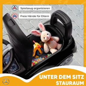 AIYAPLAY Dětské odrážedlo Mercedes-Benz C-Class s klaksonem, zvuky motoru, úložným prostorem, pro děti 18-36 měsíců, černé