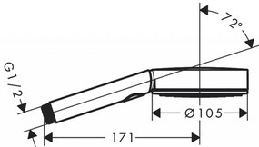 Hansgrohe Pulsify - Ruční sprcha 105 3jet Relaxation, černá matná 24110670