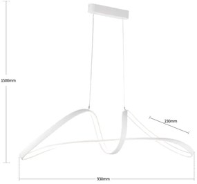 Brilagi-LED Stmívatelný lustr na lanku TWISTER LED/60W/230V 3000-6000K bílá+DO