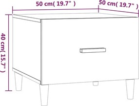 vidaXL Konferenční stolek 50 x 50 x 40 cm kompozitní dřevo [812720] Barva: Betonová šedá