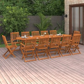 13dílný zahradní jídelní set 280x90x75cm masivní akáciové dřevo 3086979