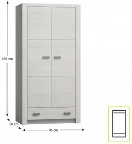Kondela Skříň, jasan bílý, INFINITY I-01