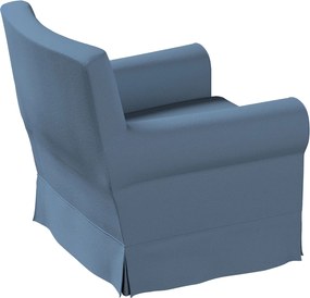 Potah na křeslo IKEA Ektorp Jennylund barva modrá látka pletený vzor